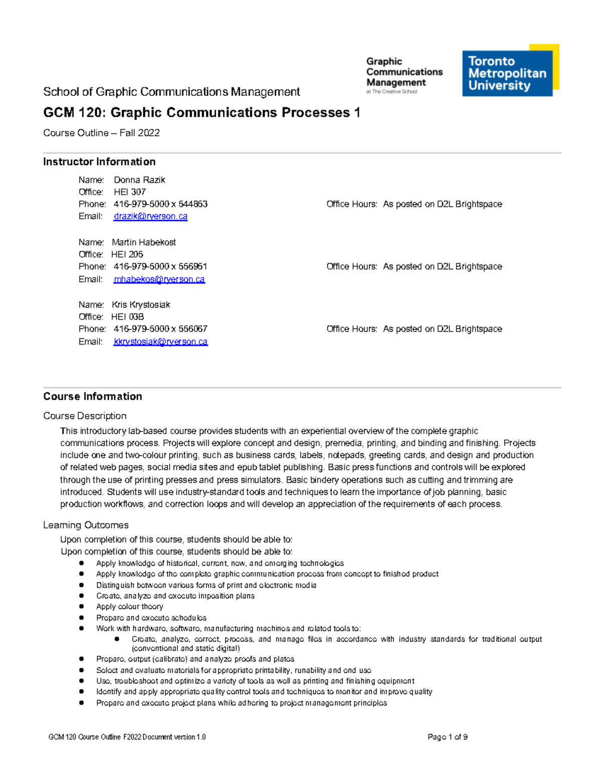 GCM 120 sylubus - Syllabus of gym 120 2022 - School of Graphic ...