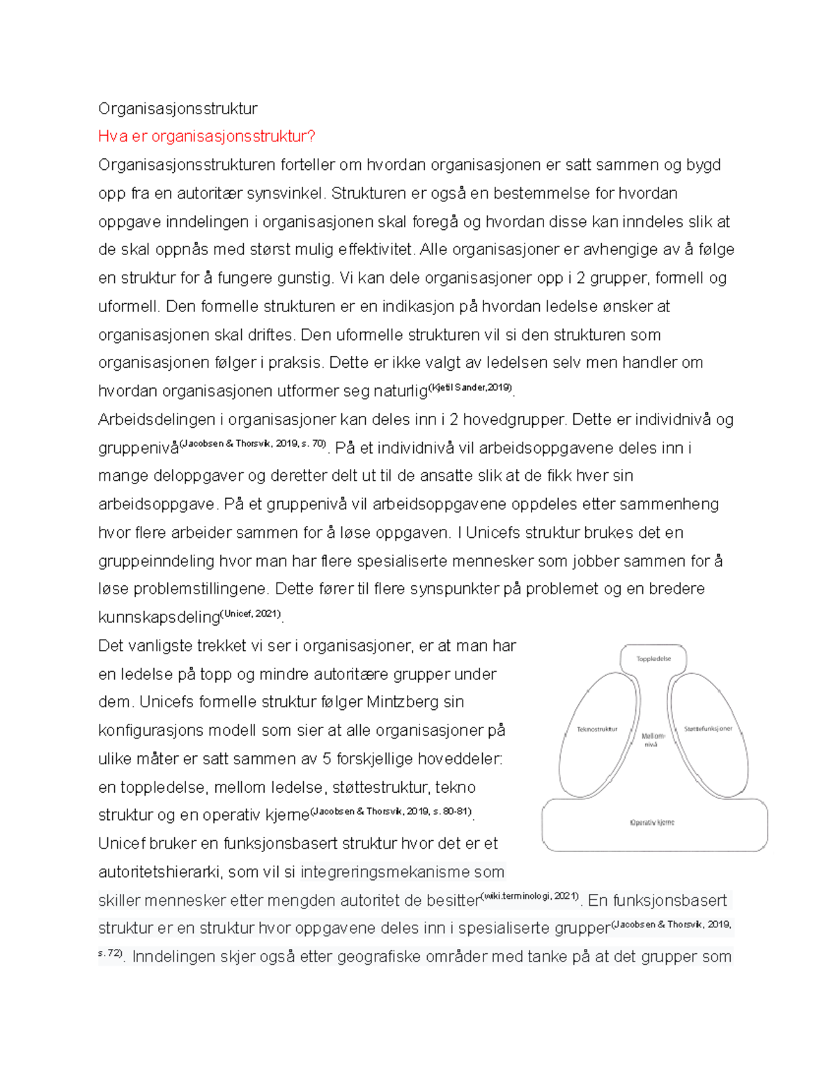 Organisasjonsstruktur organisasjon og ledelse - Organisasjonsstruktur ...