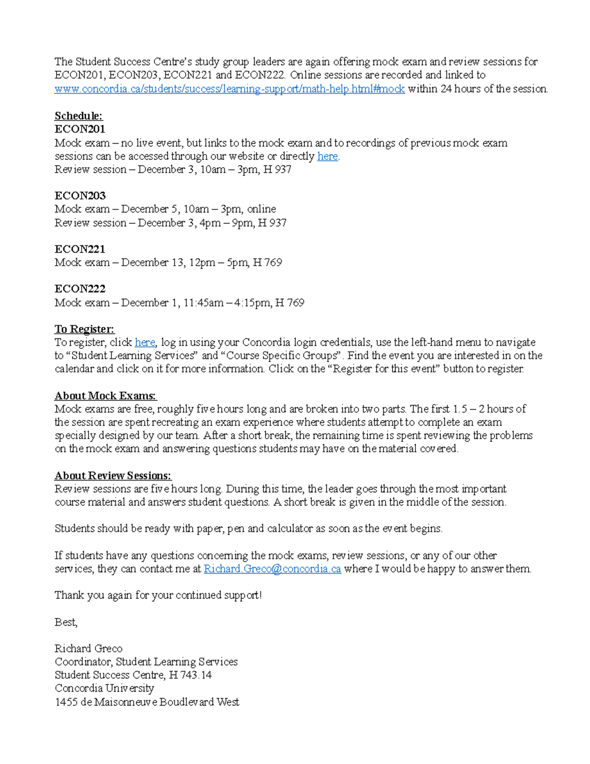 Mock Exam Econ 203 - The Student Success Centre’s study group leaders ...