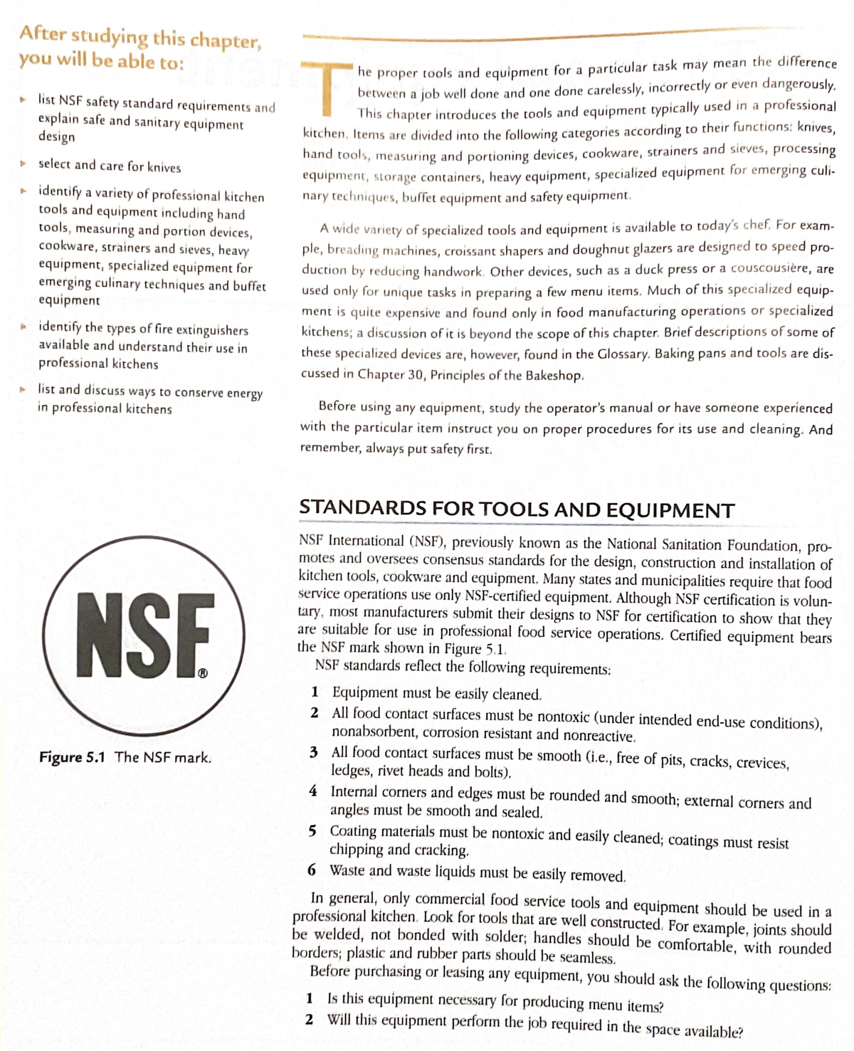 Tools and Equipment Review 1 - FSS 1203C - Studocu