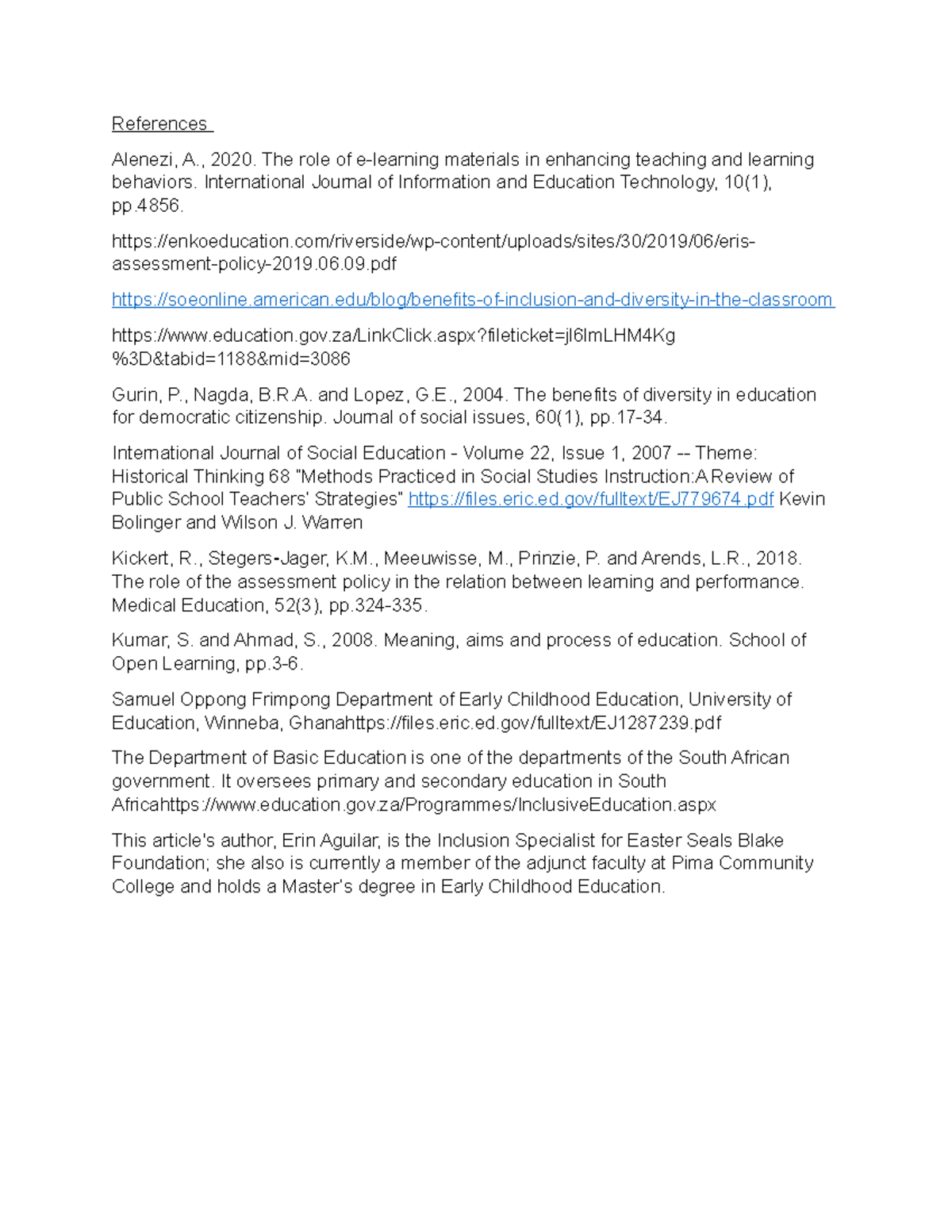 References SSTI4705 - References Alenezi, A., 2020. The role of e ...
