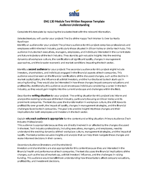 [Solved] ENG 130 Module Two Reading Response The Era of Happy Tech Workers - Foundation of ...