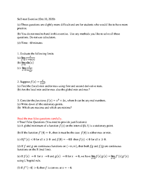 Quiz 1 (2020) - quiz exercise of year 2020 - If you have questions ...