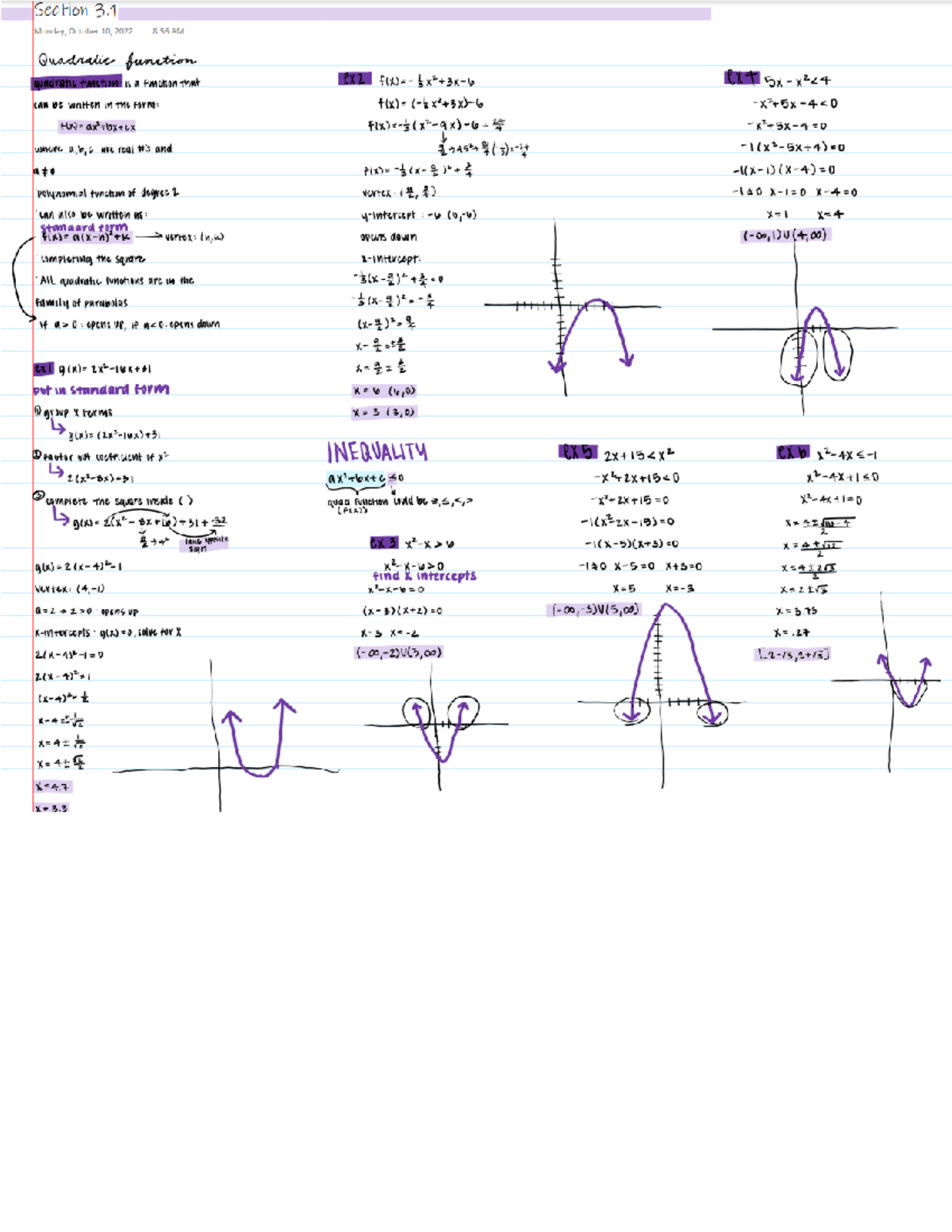 Section 3.1 notes - MAT158 - SCC - Studocu