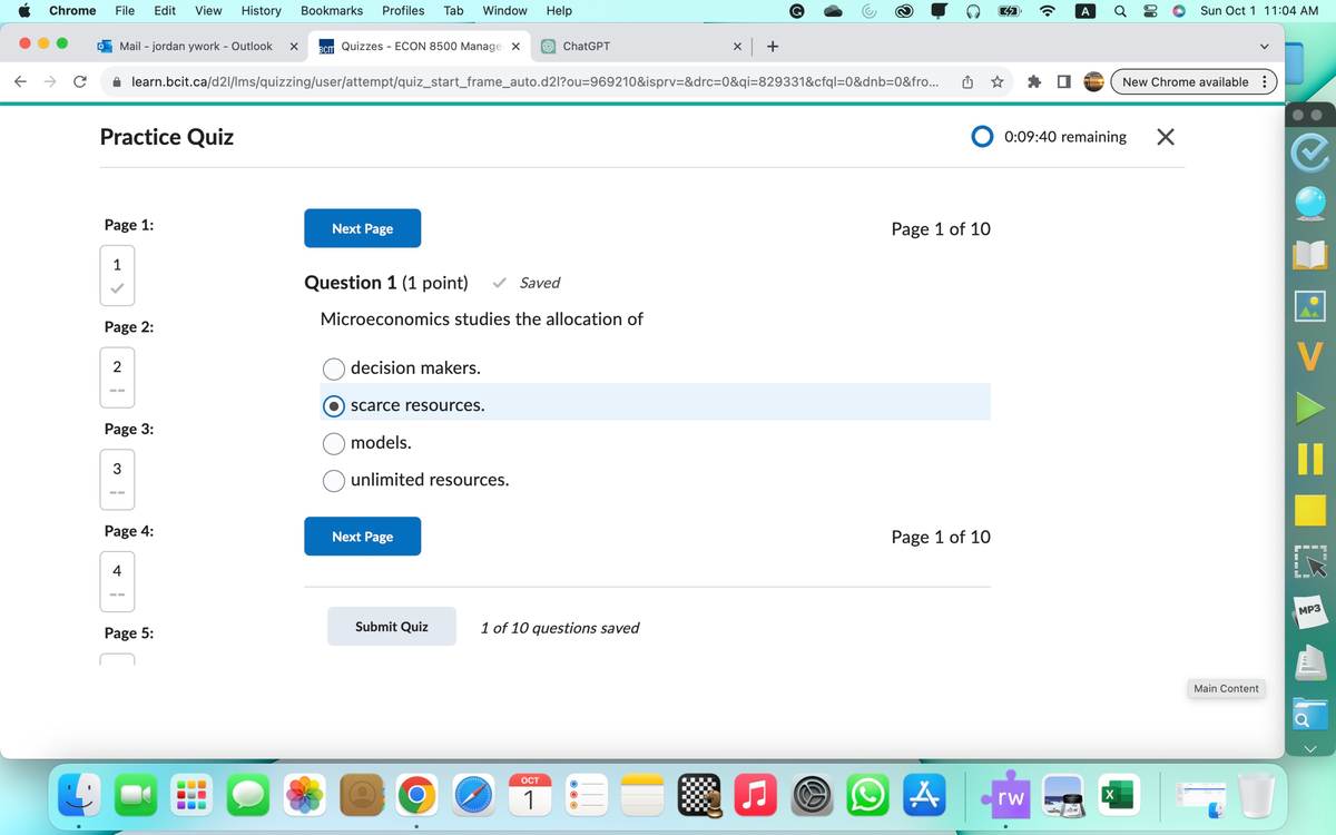 Econ Quiz - Practice ECON 8500 Quiz - ECON 6500 - Studocu