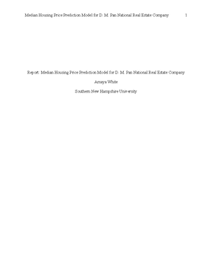 MAT 240 Module Three Assignment part 2 - Median Housing Price ...