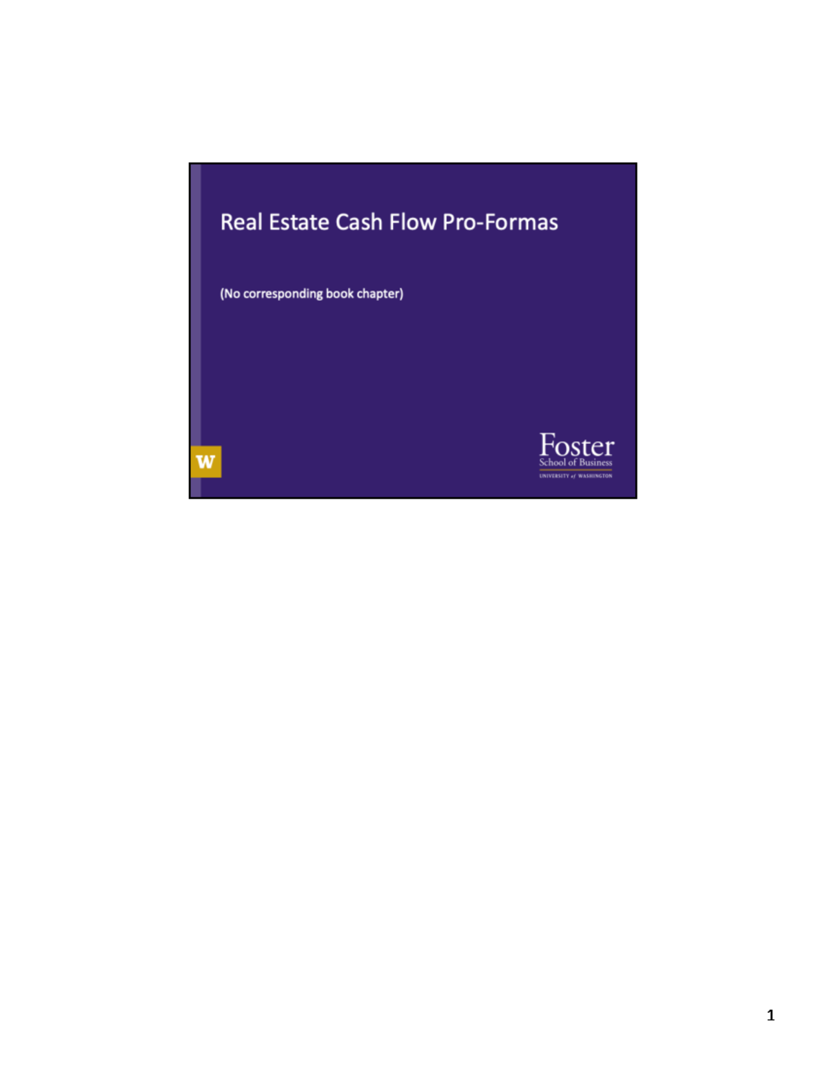 Proforma Slides - Instructor: Tracey - Implementation of DCF method ...