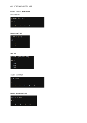 CSC566-LAB6 - LAB 6 - CSC LAB 6: Morphology Prepared by: Nur Nabilah Abu Mangshor - Studocu
