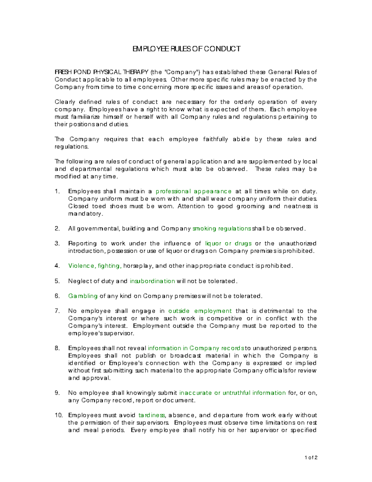 Employee Conduct - nannnnnnnnnnnnnnnnnnnnnnnnnnnrtghggf - EMPLOYEE ...