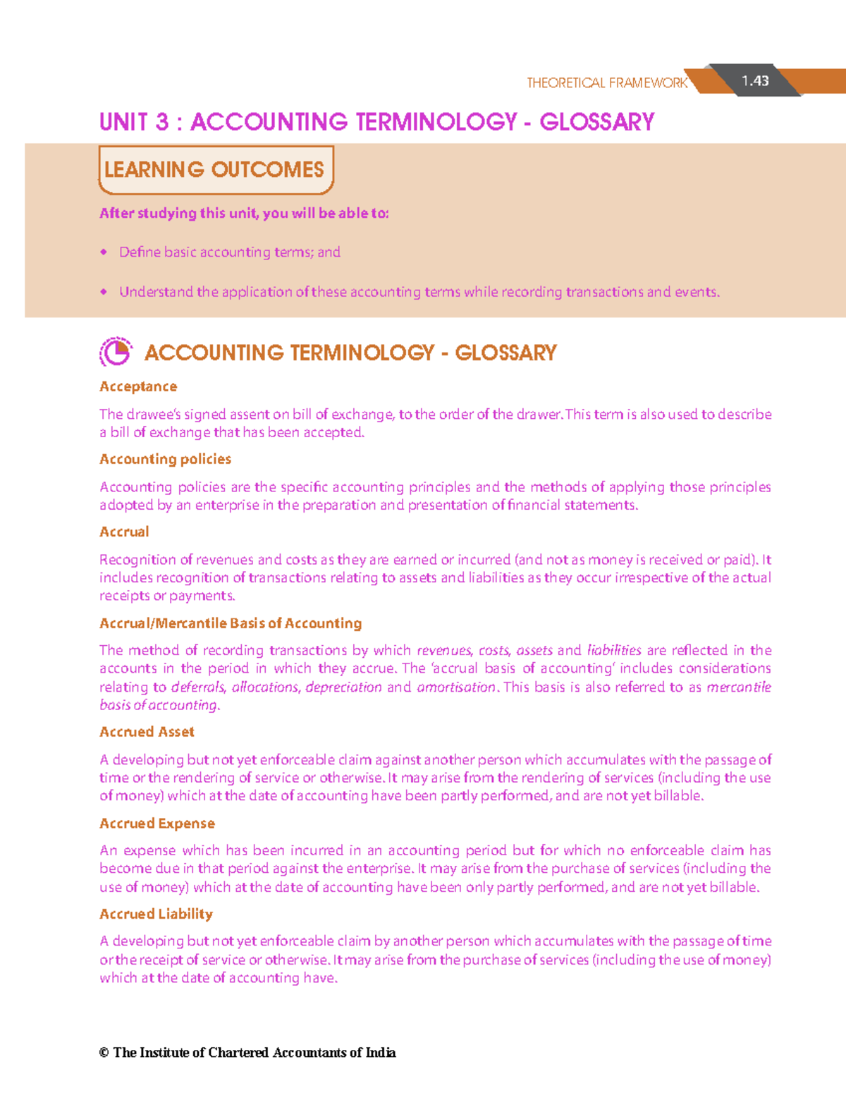 Unit 3 Accounting Terminology %E2%80%93 Glossary - THEORETICAL ...