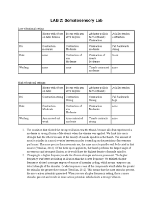 Lab 6 balance and posture - Lab 6: Posture and Balance Introduction Balance is a skill that is ...