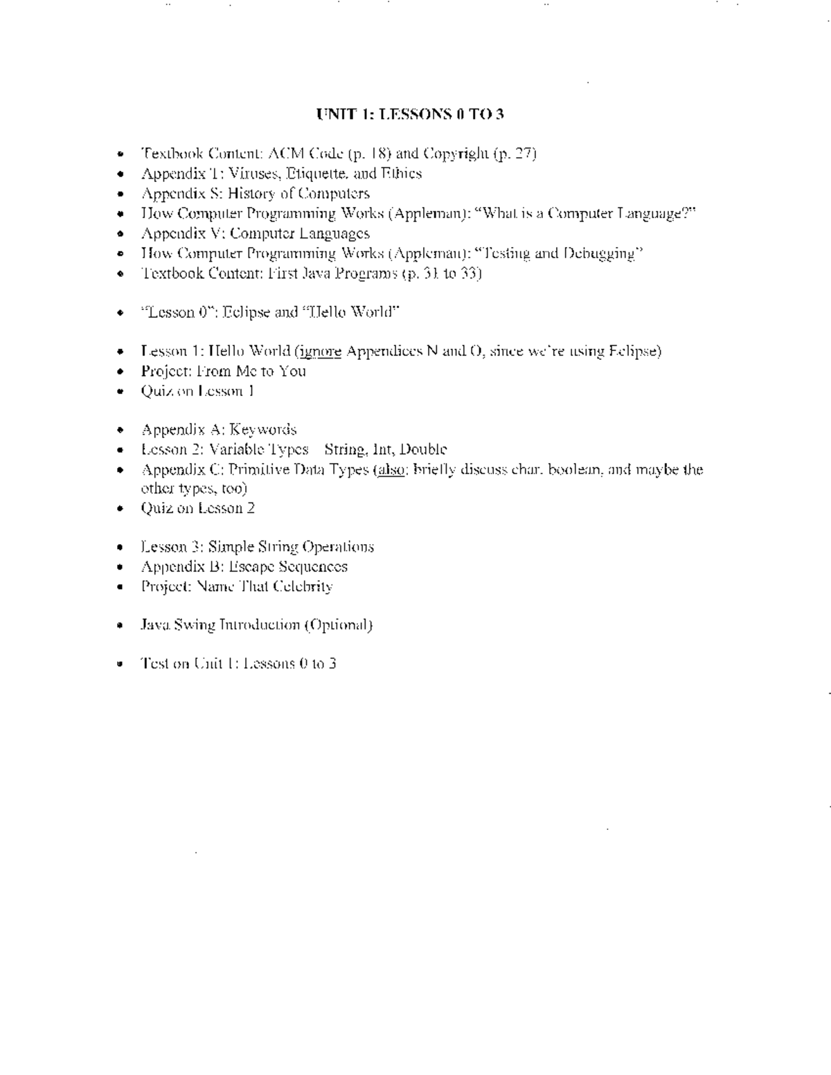 Packet on Unit 1 (Lessons 0 to 3) - HIS 4115 - Studocu