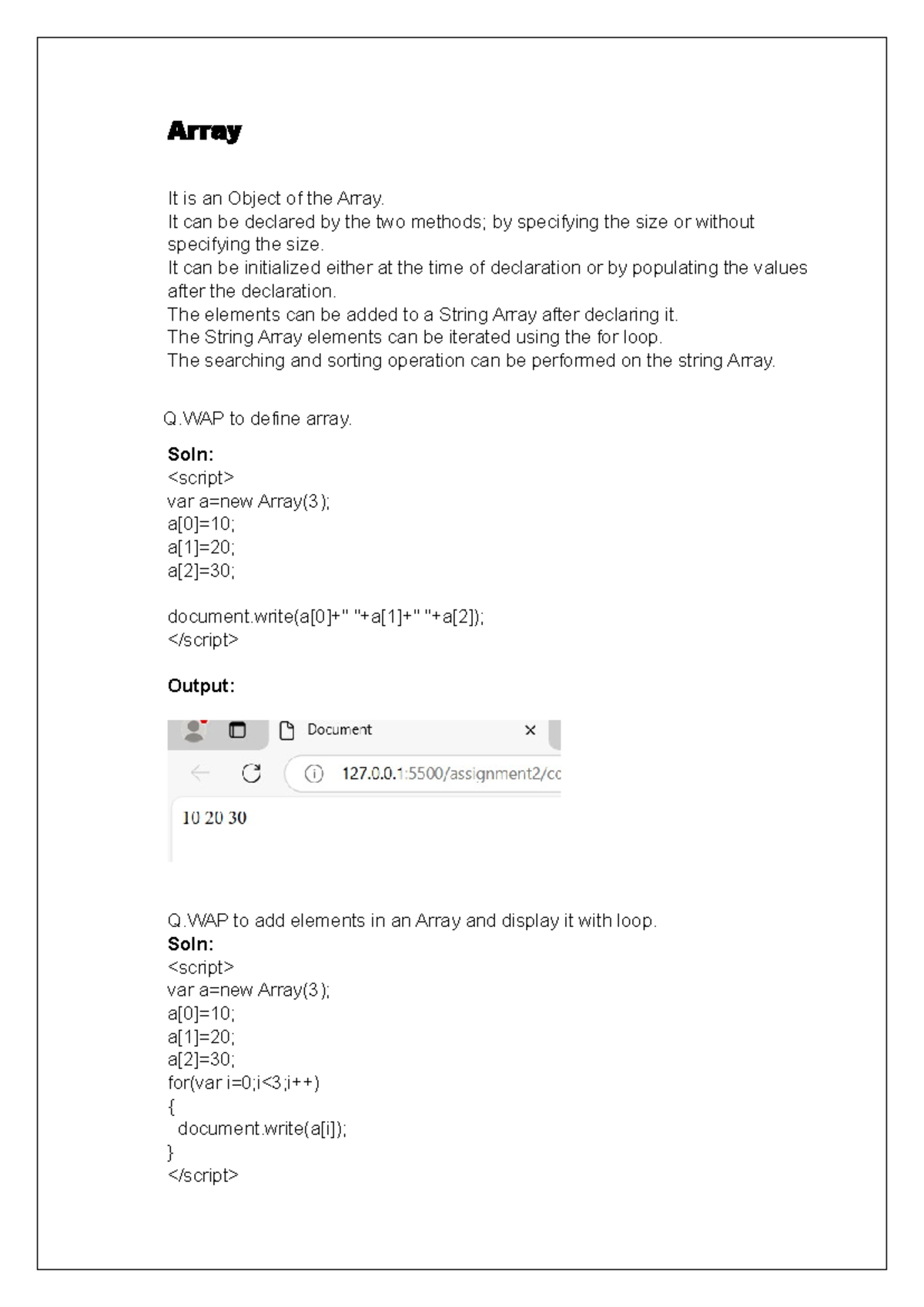 Css 2nd File Css Array It Is An Object Of The Array It Can Be 8313