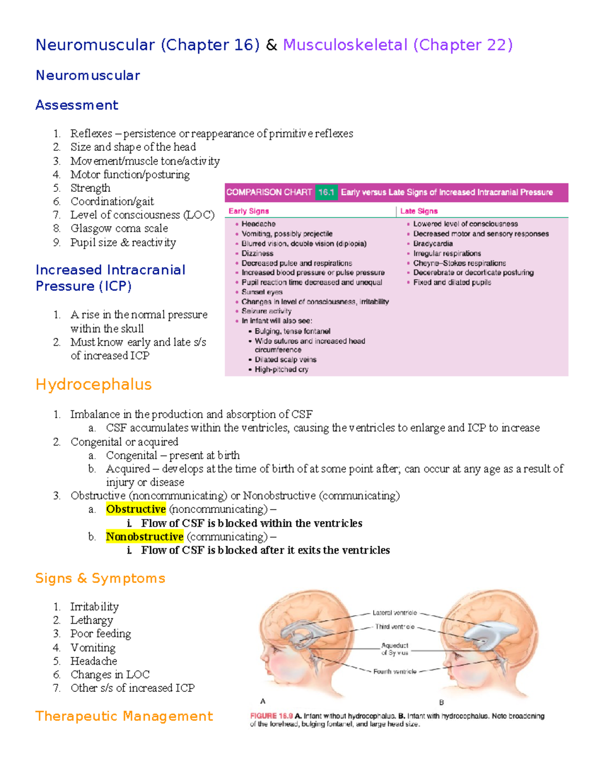 Neuromuscular & Muscloskeletal Notes - Neuromuscular (Chapter 16 ...