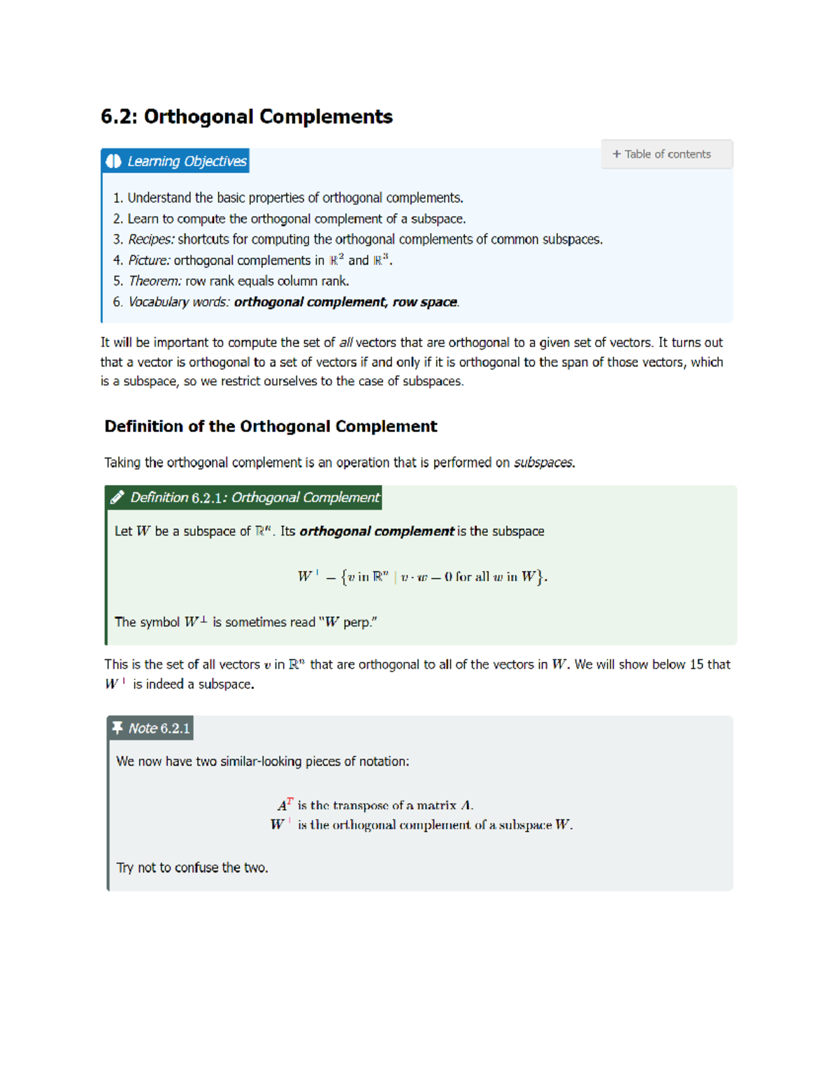 Orthogonal- Complement - Advanced Educational Statistics - Studocu