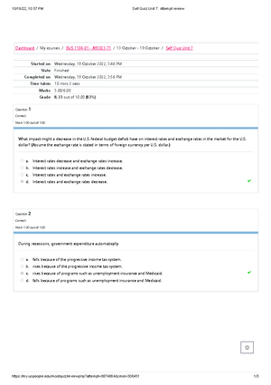 UNIT2 self quiz - Question 1 Correct Mark 1 out of 1. Flag question Question text Tyrovia ...