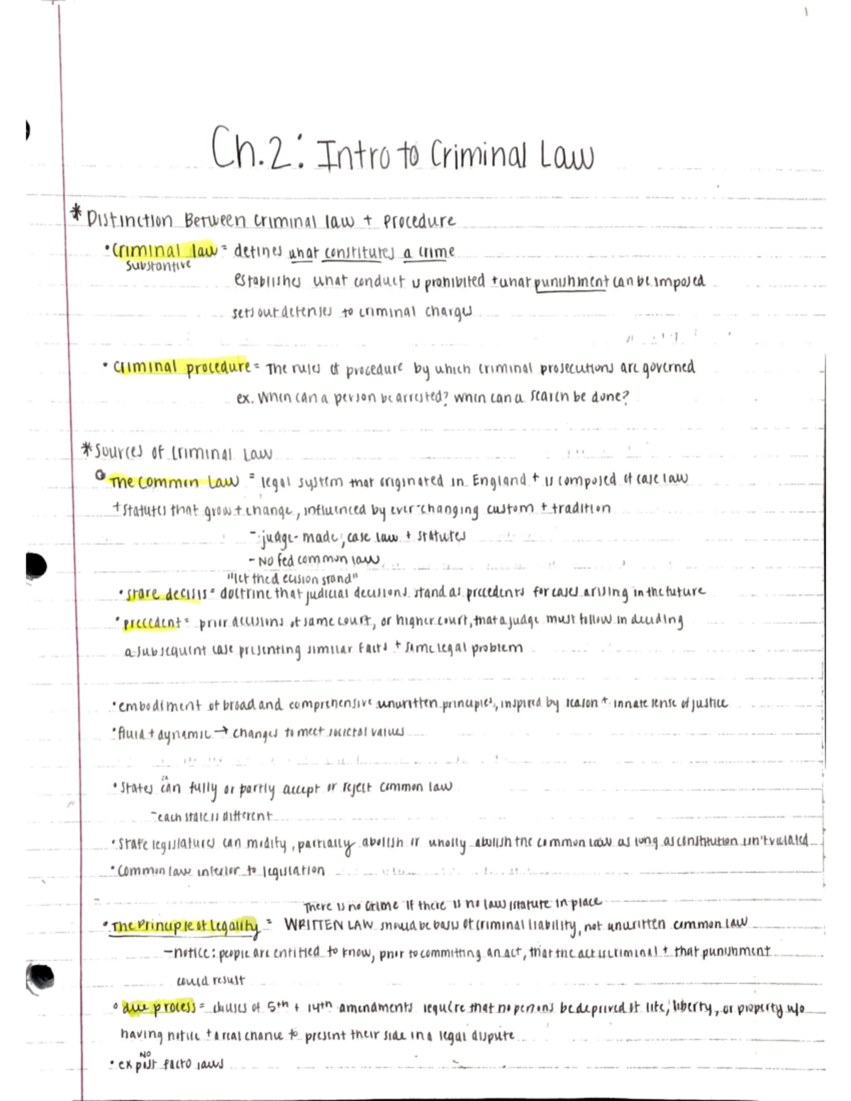Law chapter 2 - John Kwarm - CJ 1330 - UVU - Studocu