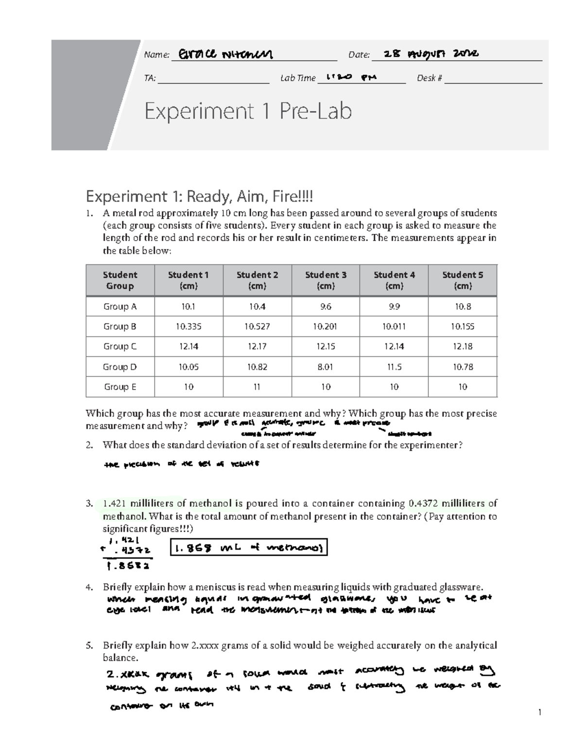 Pre Lab 1 - Pre-lab assignment - /BNF %BUF 5" -BC 5JNF %FTL Experiment 1 Pre-Lab - Studocu