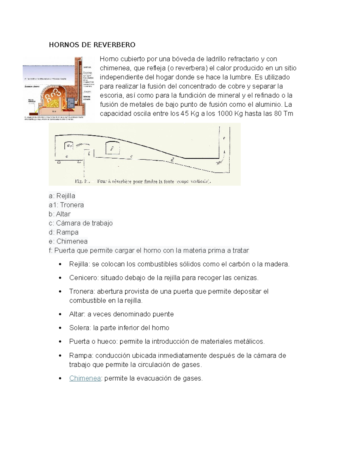 Hornos DE Reverbero - HORNOS DE REVERBERO Horno cubierto por una bóveda ...