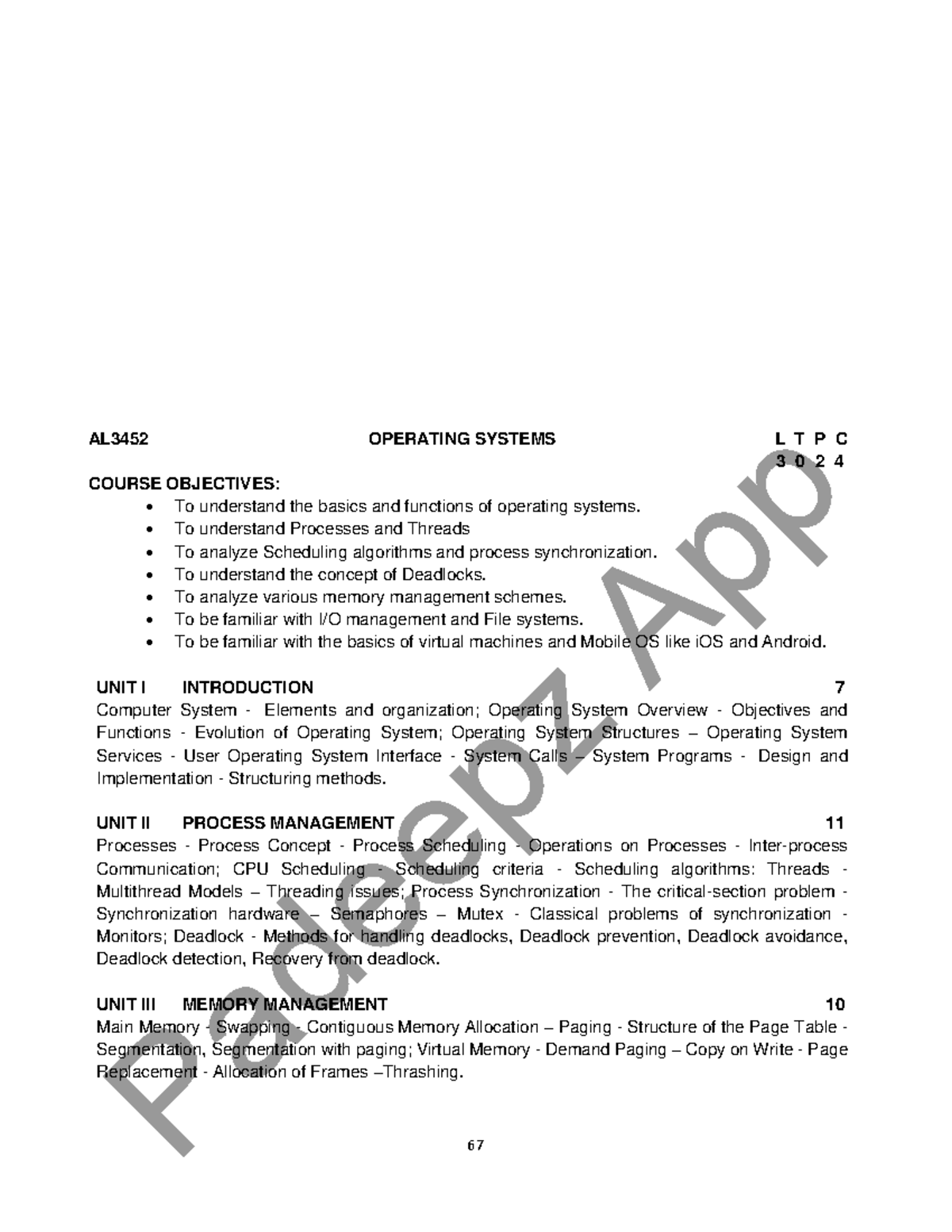 AL3452 syllabus - 67 Learning”, MIT Press, 2012. 9. Ian Goodfellow ...