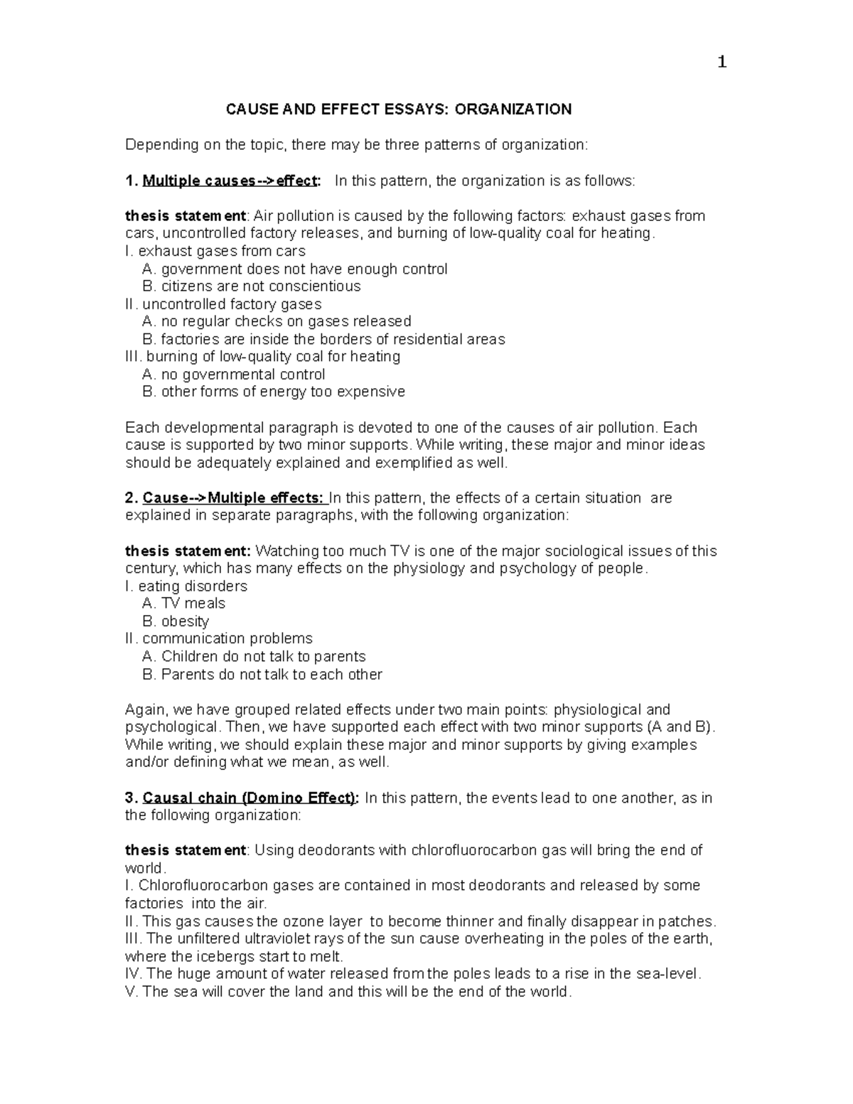 15301362 - practice material for reading and writing - CAUSE AND EFFECT ...