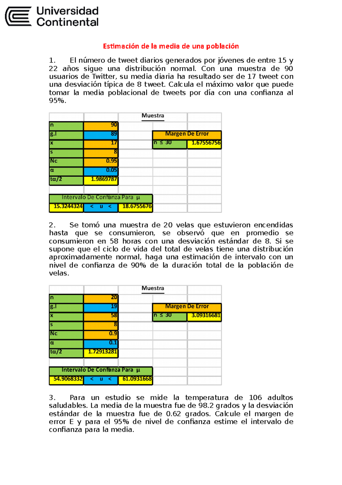 Practica semana 3-A - fggfd - Estimación de la media de una población ...
