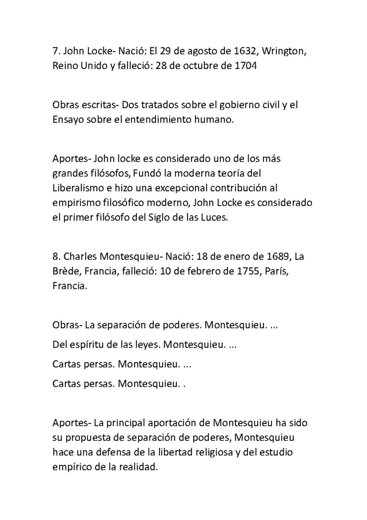 Autores en Ciencias - John Locke- Nació: El 29 de agosto de 1632 ...