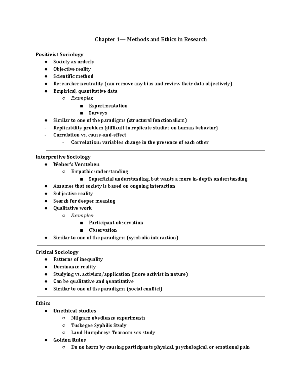 Chapter 1 — Methods and Ethics in Research - Chapter 1— Methods and ...