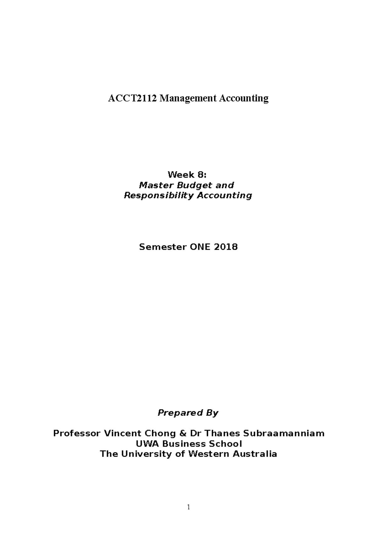 8b Week 8 Lecture Examples Answers Chpt 6 - ACCT2112 Management ...