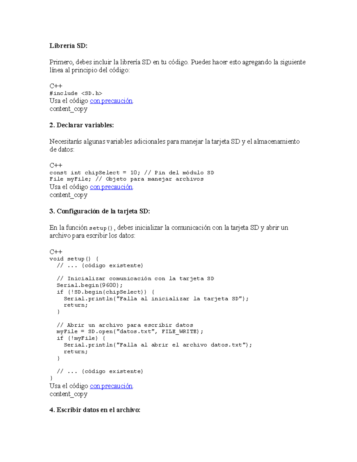 Codigo sd y lcd - Librería SD: Primero, debes incluir la librería SD en tu código. Puedes hacer ...