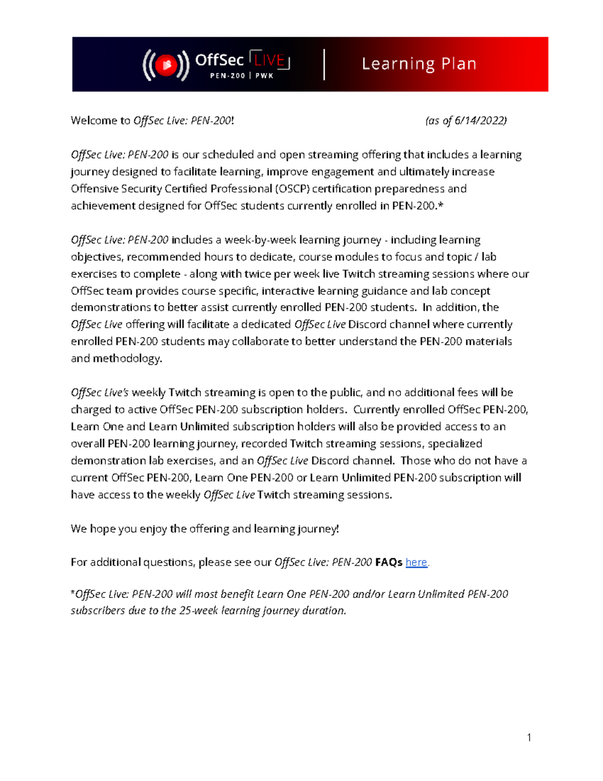 Off Sec Live - PEN200 PDF 06142022 - Welcome to OûSec Live: PEN-200 ...