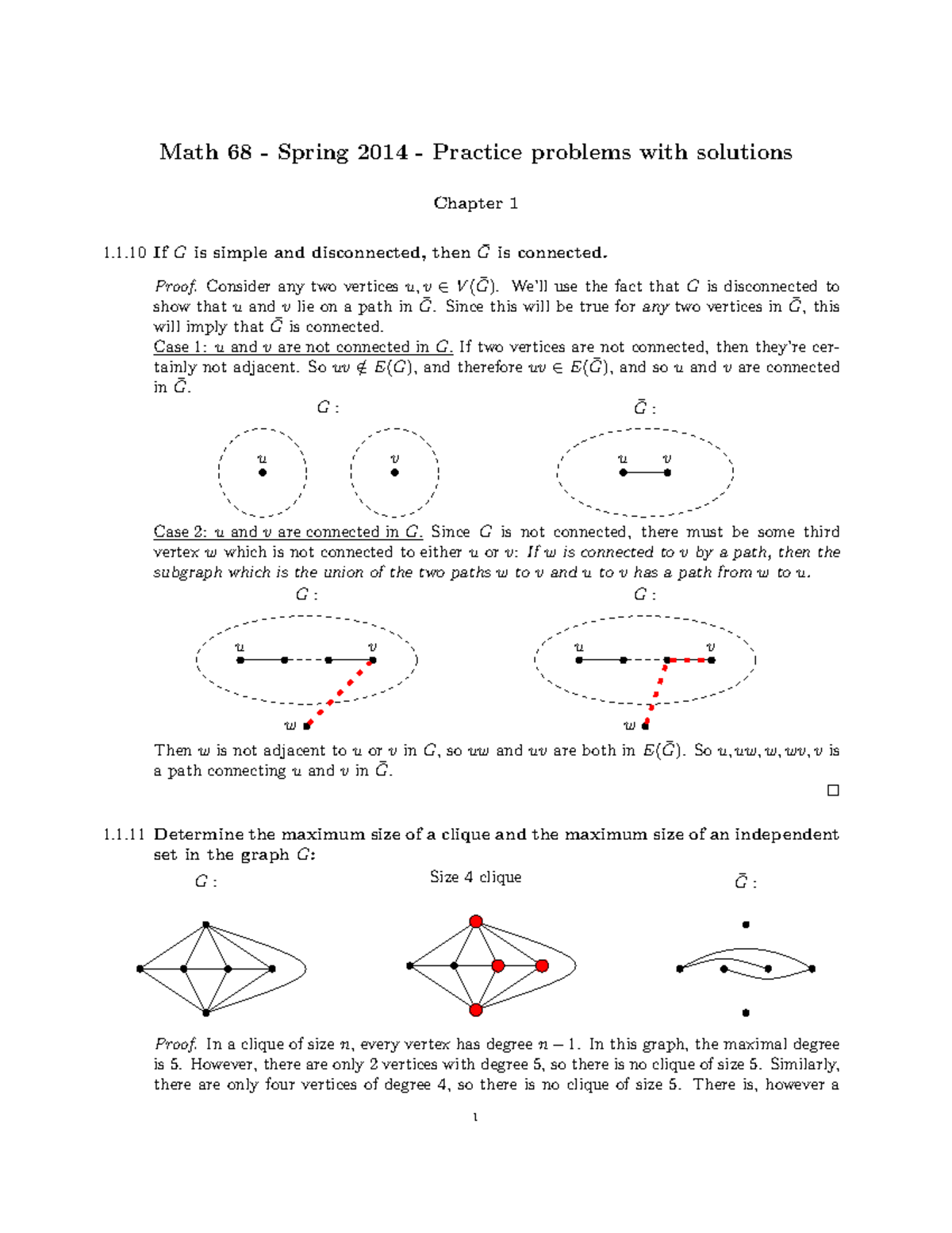 Solutions practice problems - Math 68 - Spring 2014 - Practice problems ...