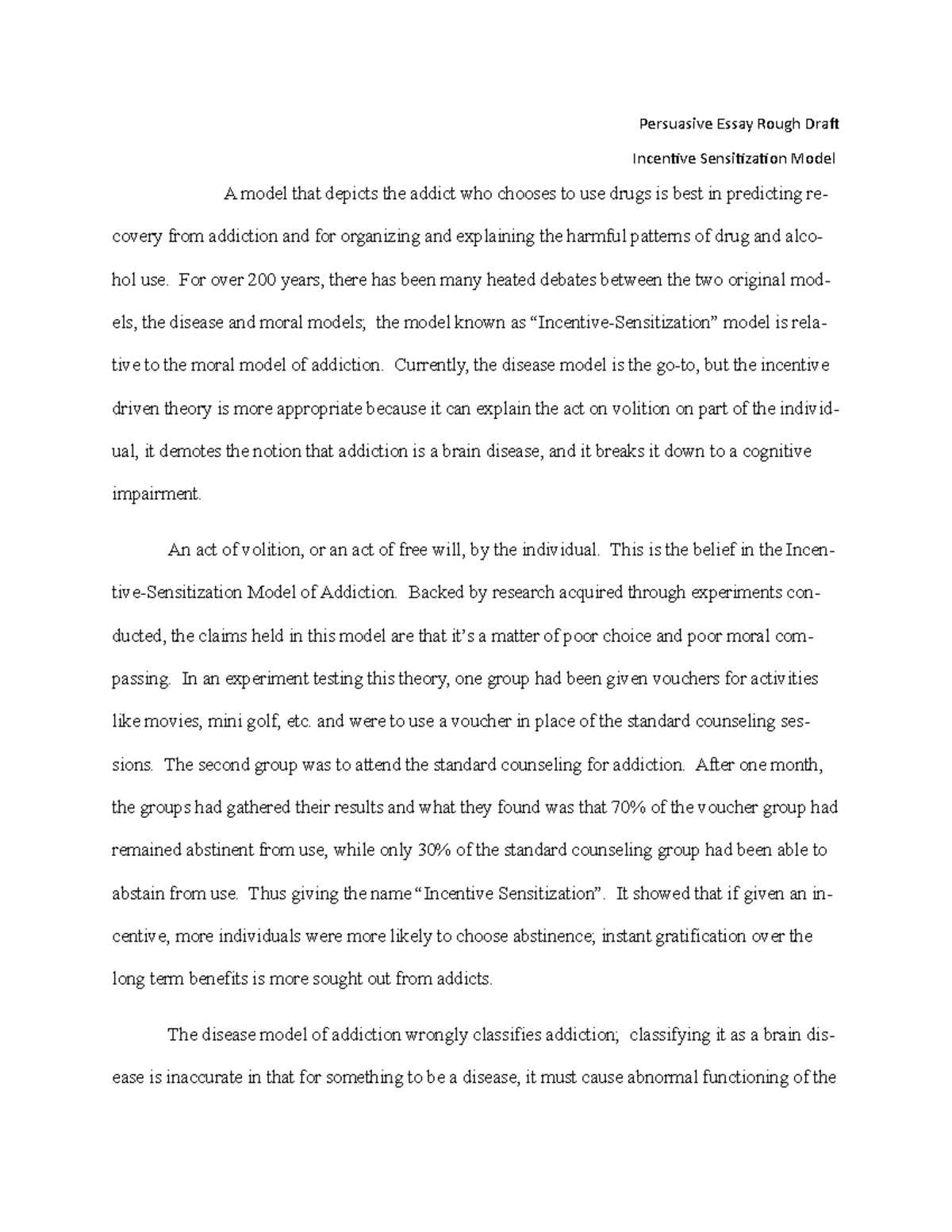 Persuasive Essay Rough Draft - southern new hampshire university ...