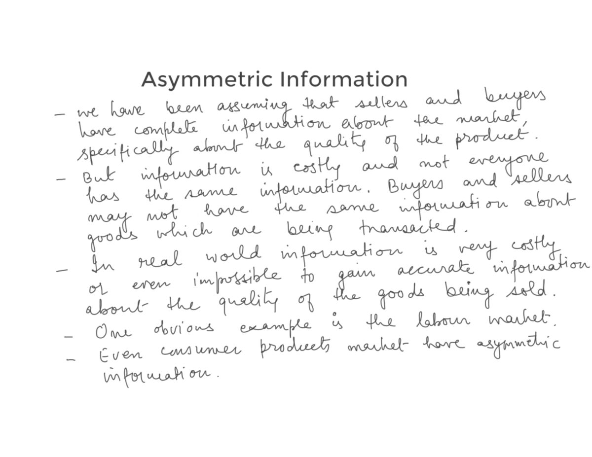 15. Asymmetric information - Intermediate Micro Economics - Studocu