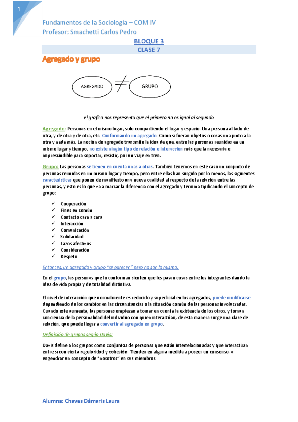 Resumen 2 parcial - Fundamentos de la Sociología – COM IV Profesor: Smachetti Carlos Pedro ...