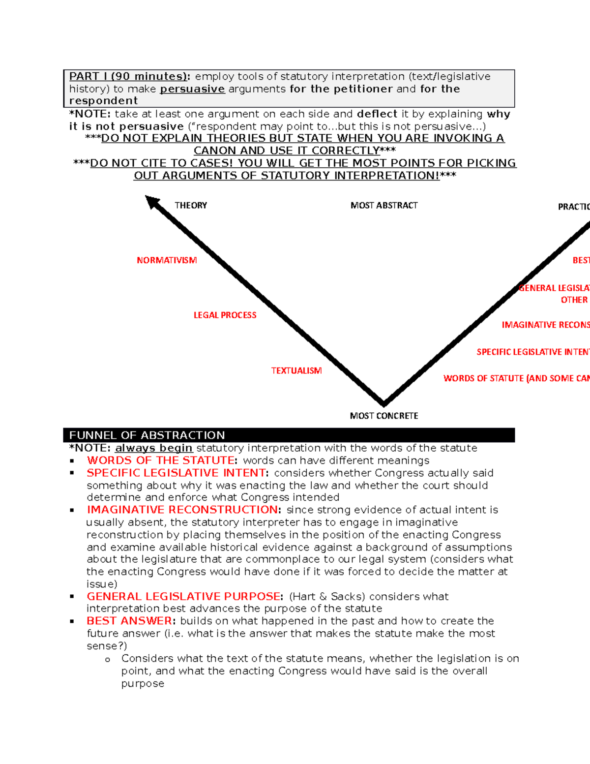 Legislation Law Outline - 2 - PART I (90 minutes): employ tools of ...