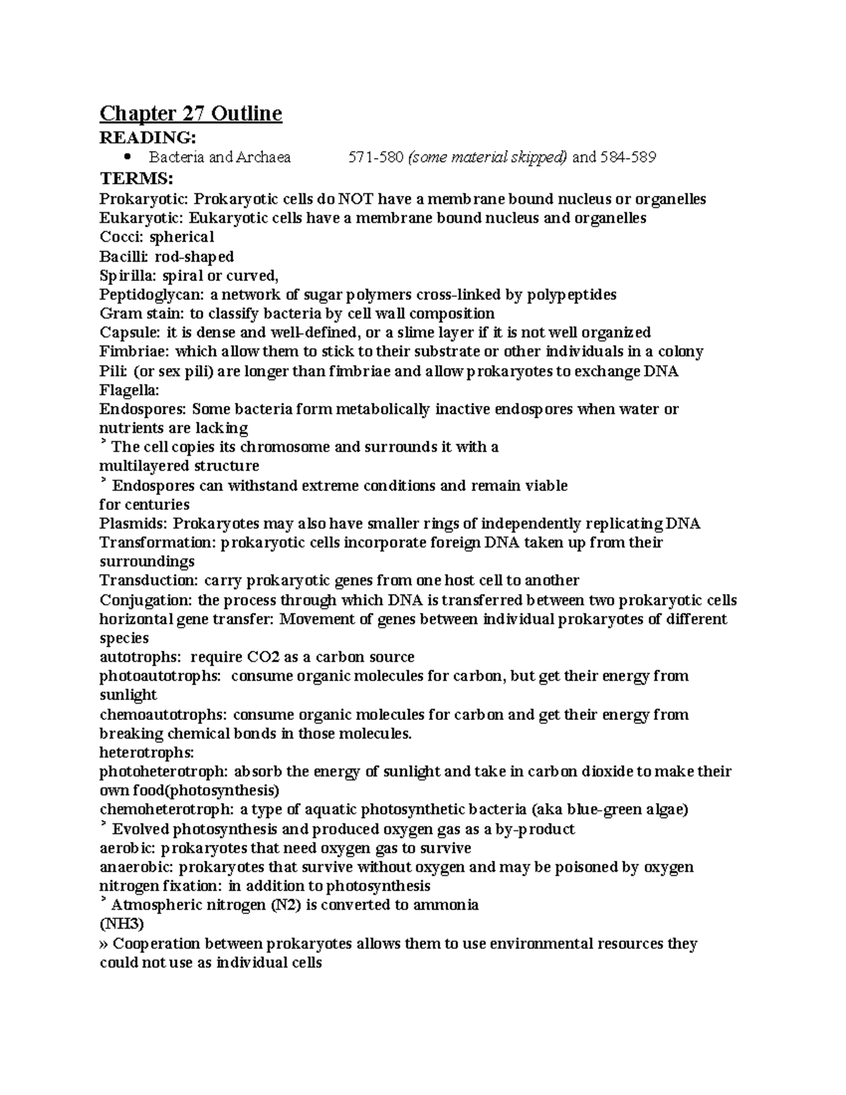 Chapter 27- Maxwell- ch 27 completed outline. - Chapter 27 Outline ...