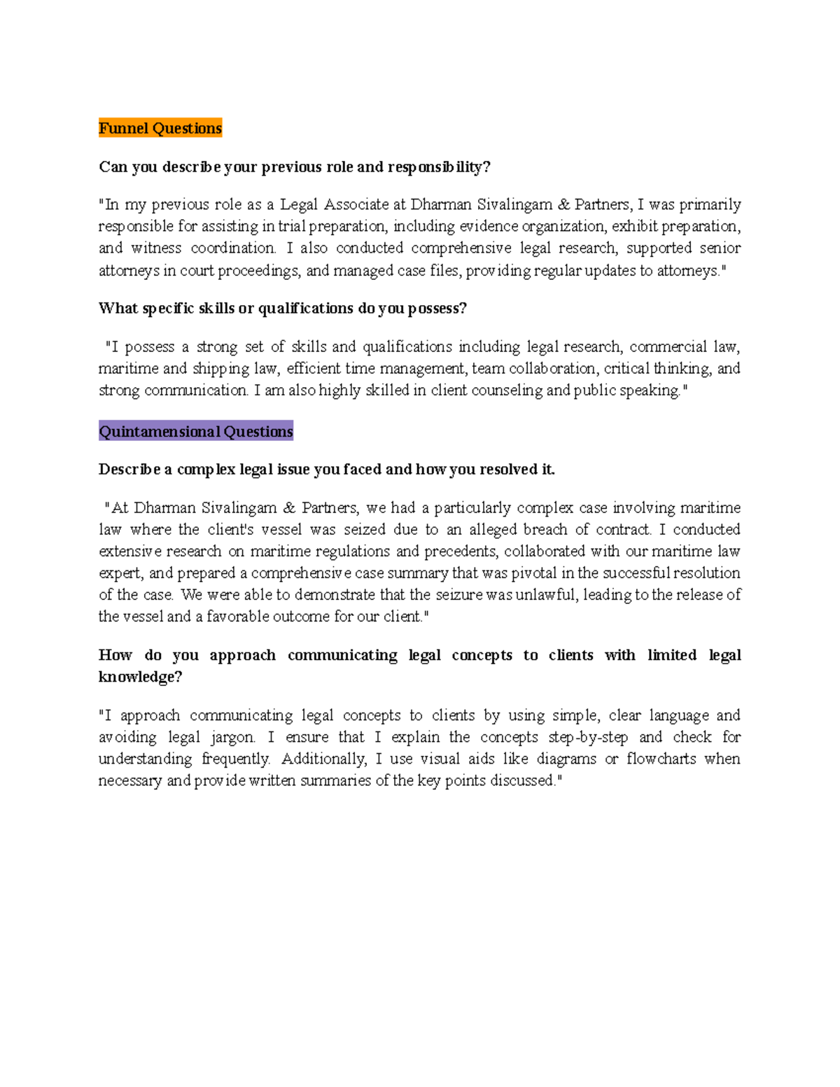 JOB Interview Questions - Funnel Questions Can you describe your ...