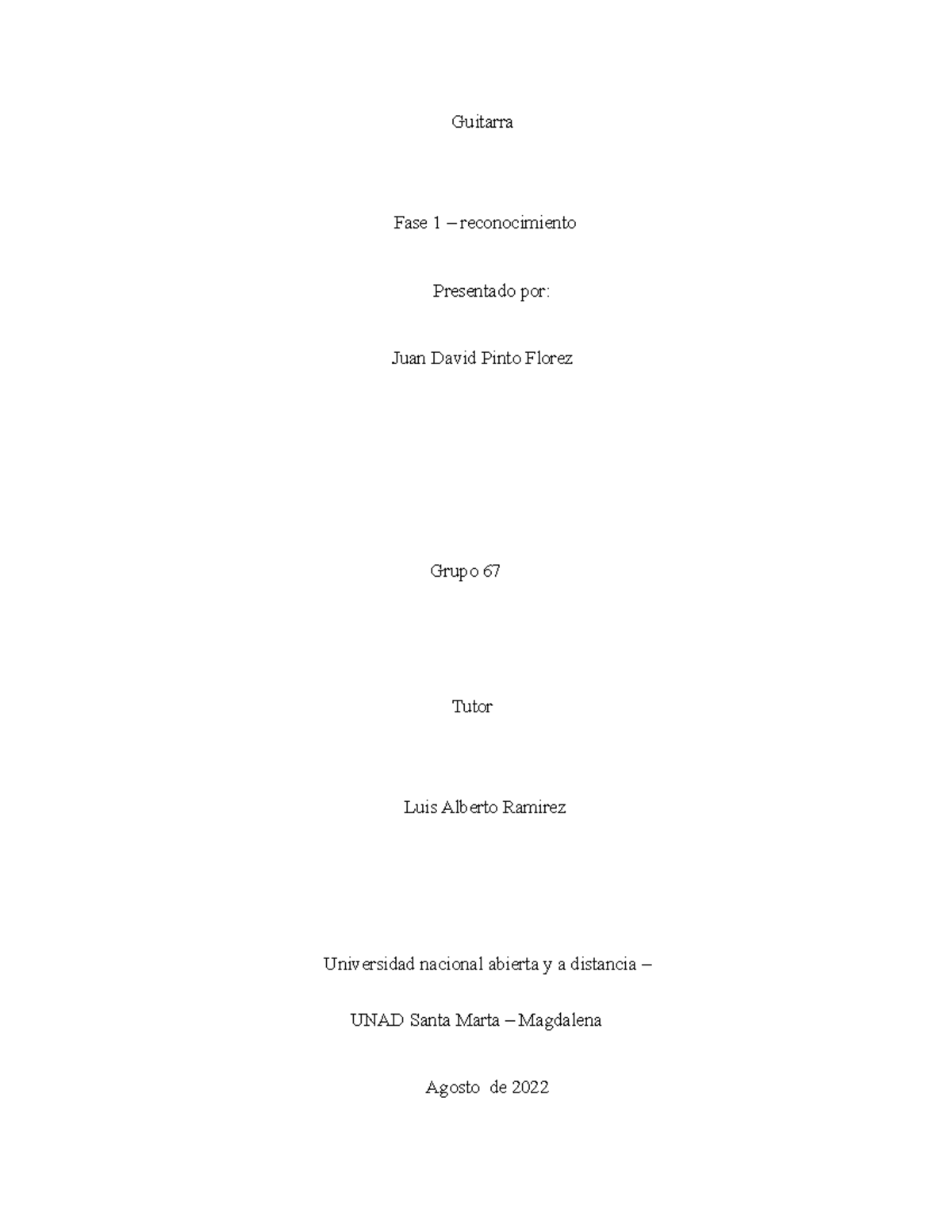 Tarera 1 Cancion elegia - Guitarra Fase 1 – reconocimiento Presentado ...