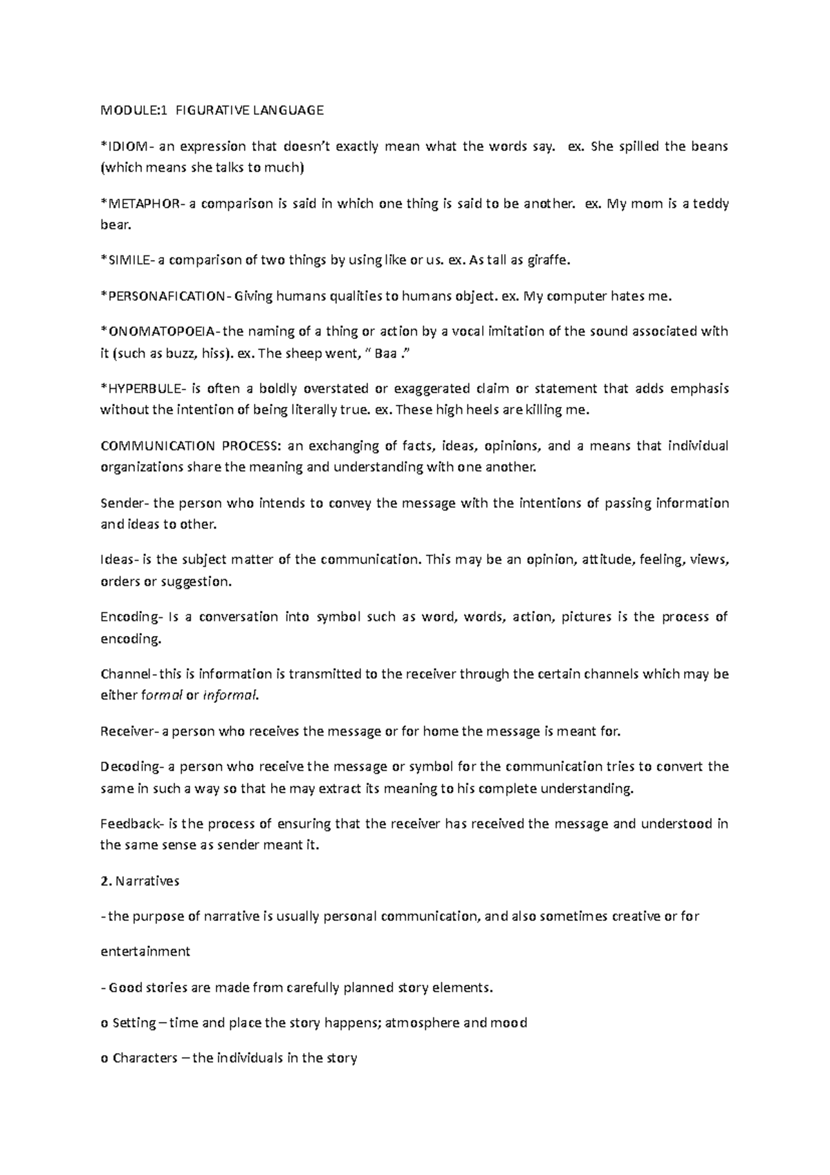 purposive communication Outline 1-8 - MODULE:1 FIGURATIVE LANGUAGE ...