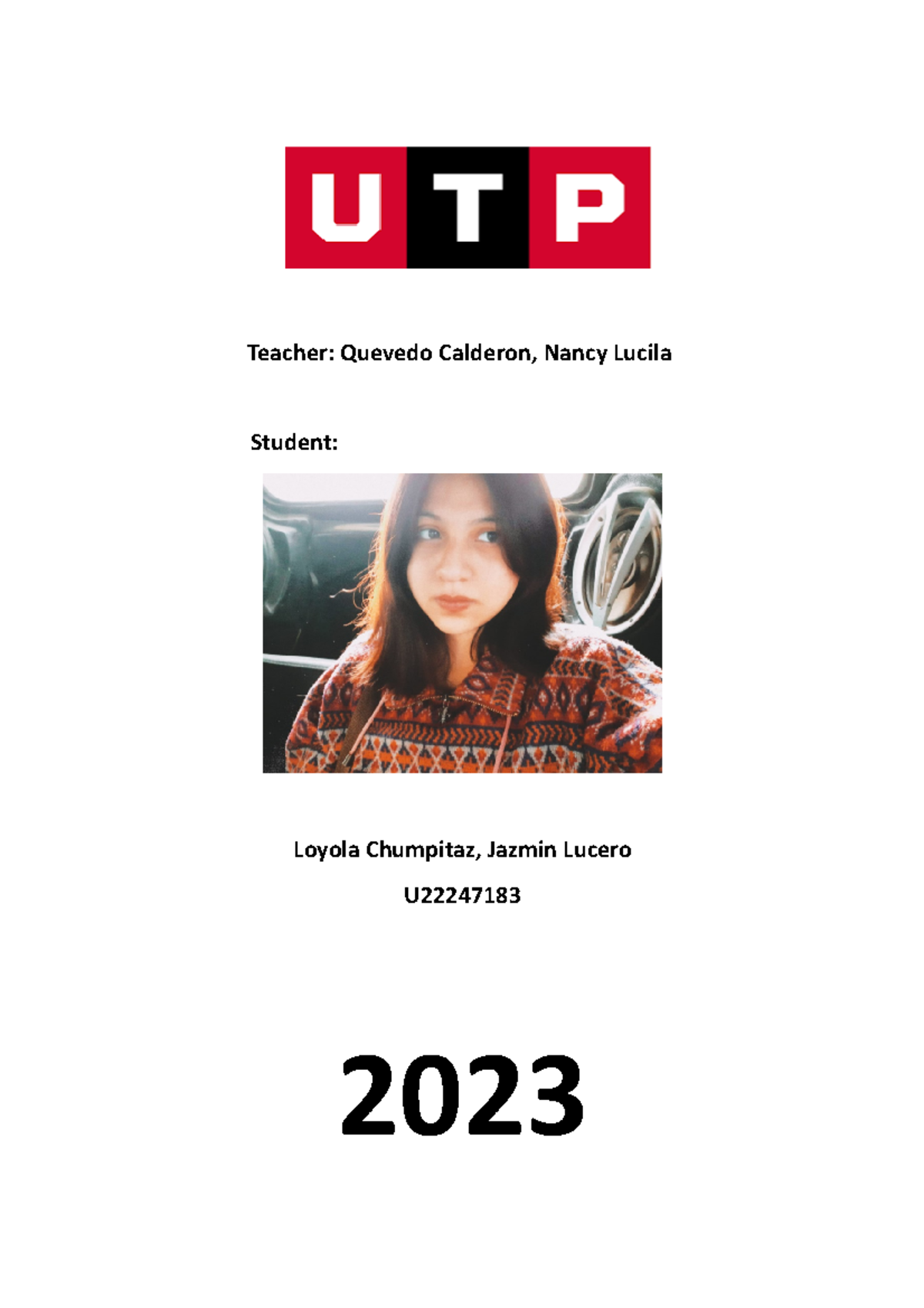 Week 02 Jazmin Loyola - semana 2 - Teacher: Quevedo Calderon, Nancy ...