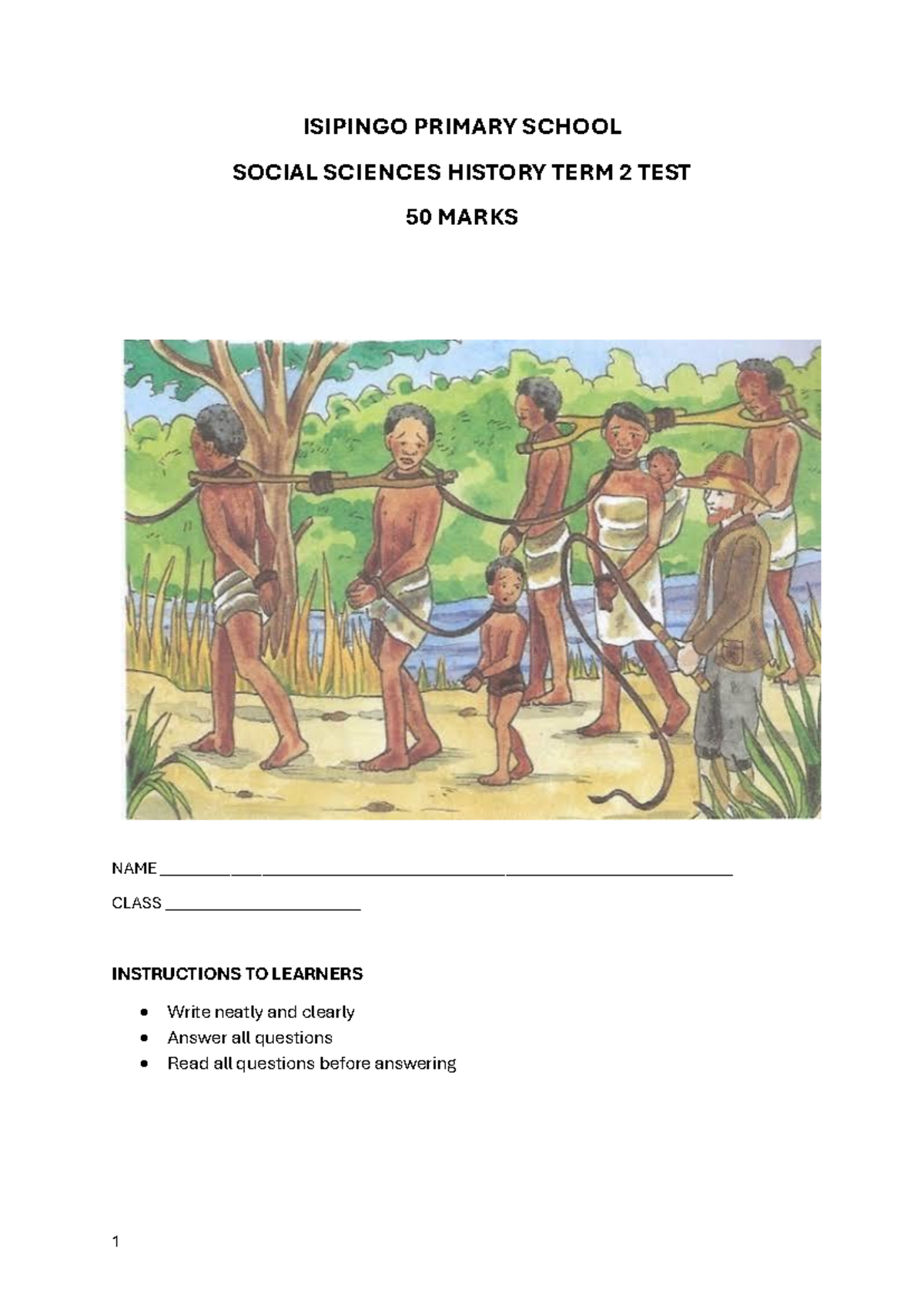 History term 2 - Ss grade 7 - ISIPINGO PRIMARY SCHOOL SOCIAL SCIENCES ...