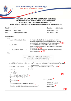 Learning Unit 9 Aaach 2A - Analytical Chemistry II Learning Unit 9 ...