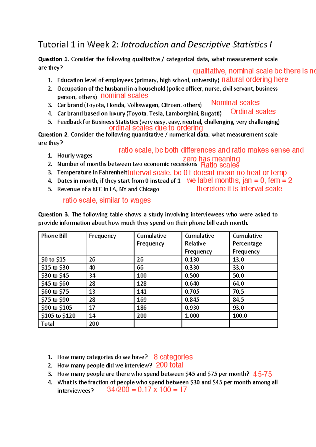 Tutorial 1 in Week 2 (2)-1 - Tutorial 1 in Week 2: Introduction and Descriptive Statistics I ...