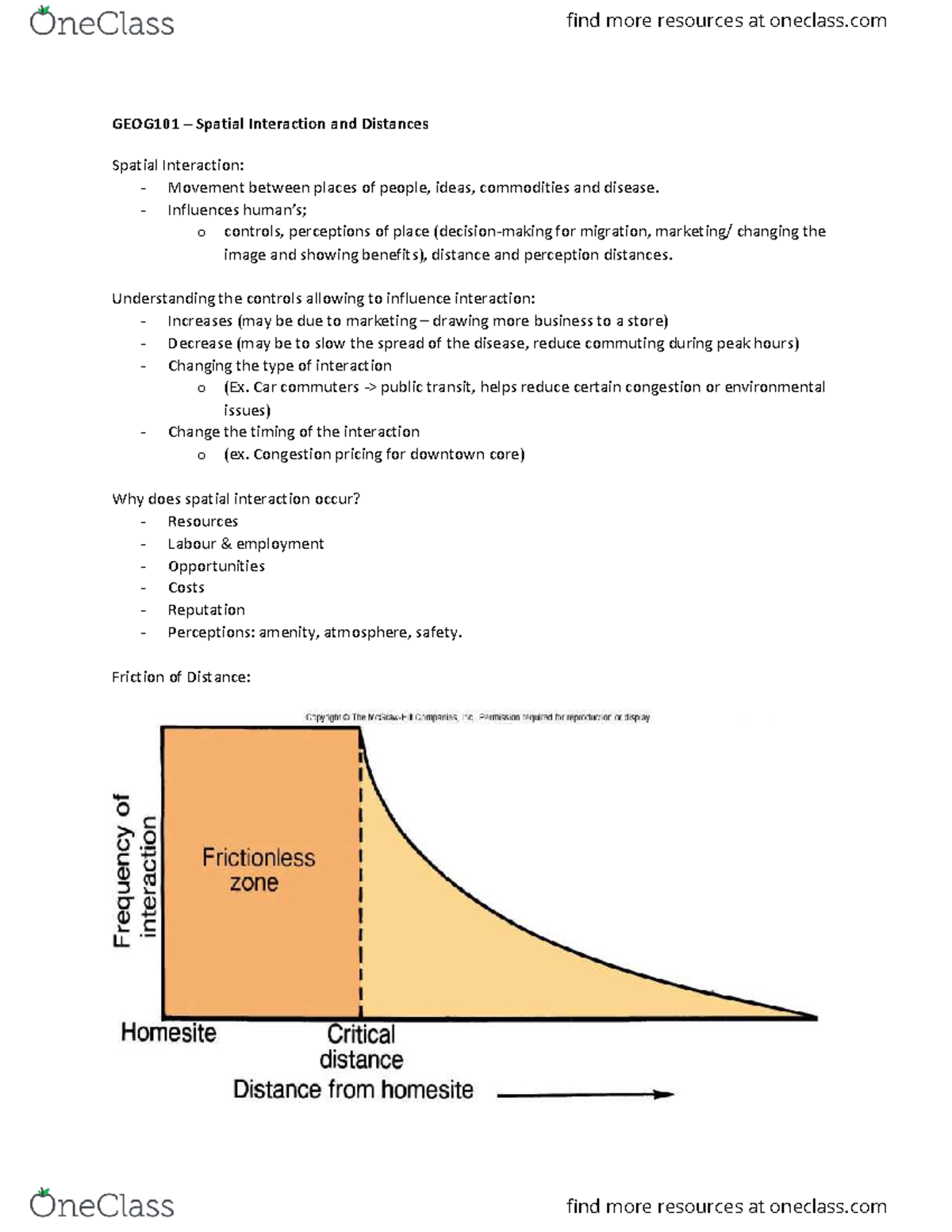 Lecture 2 Spatial Interaction And Distances Geog 101 Uwaterloo