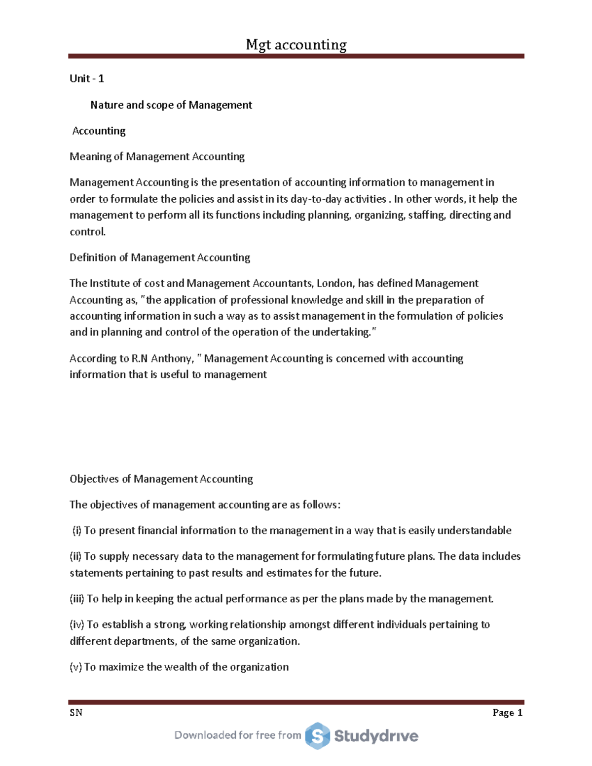 Inbound 1494370253080751996 - Unit - 1 Nature and scope of Management ...