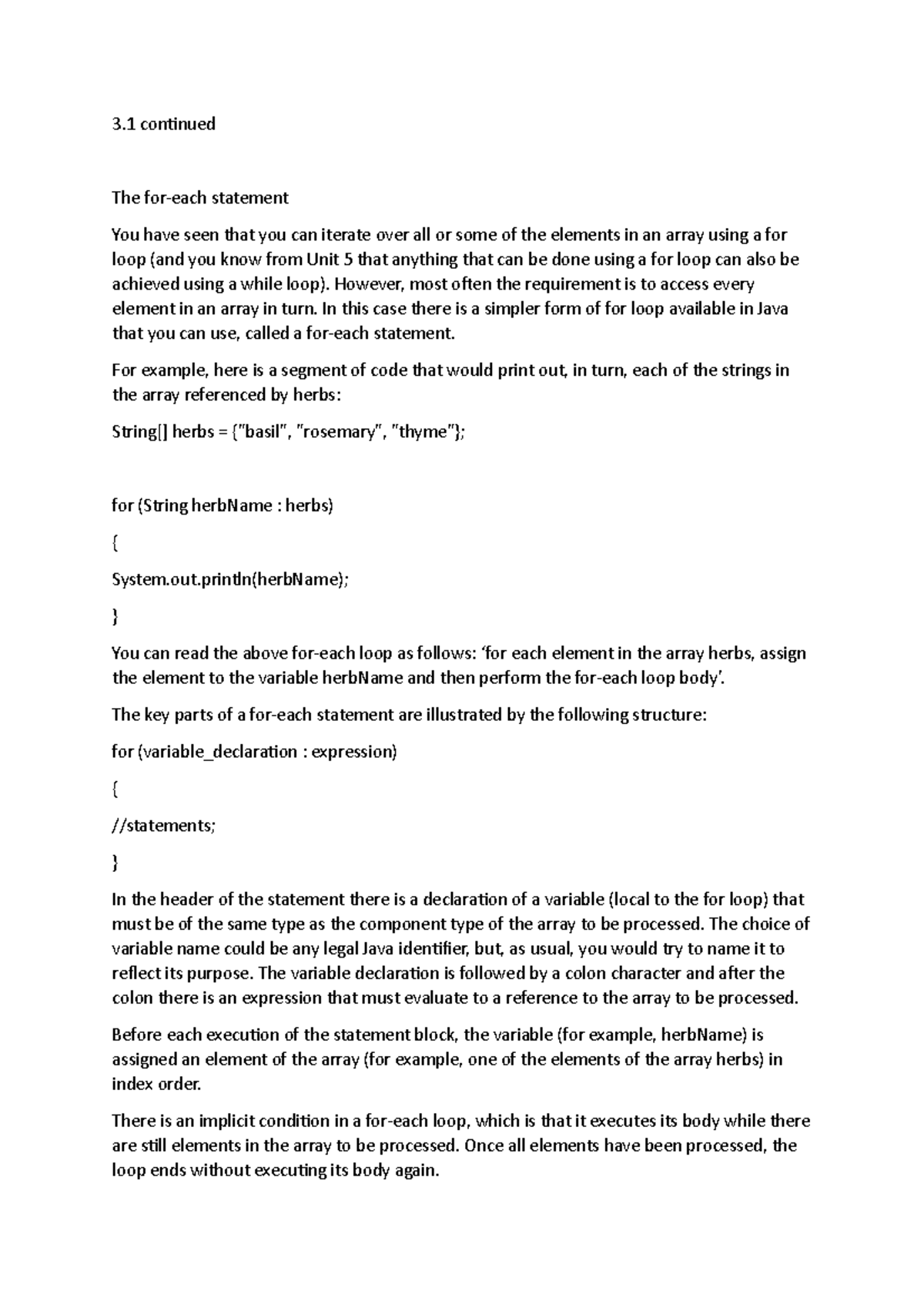 Unit 9 - 3.1 continued - in depth notes from the units in the M250 ...