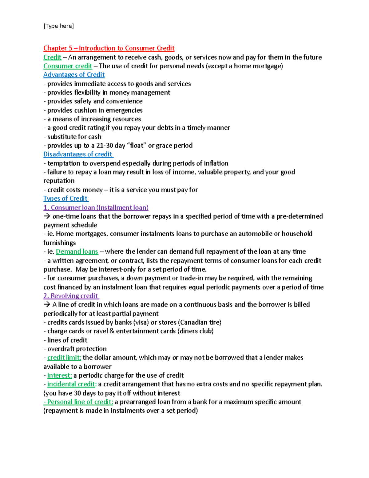Chapter 5 & 6 + Unit 4 - Lecture notes 5-6 - Chapter 5 – Introduction ...