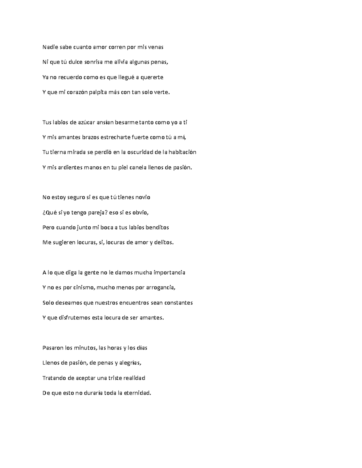 Versos para mi musa - Poemas cortos para Literatura - Nadie sabe cuanto ...