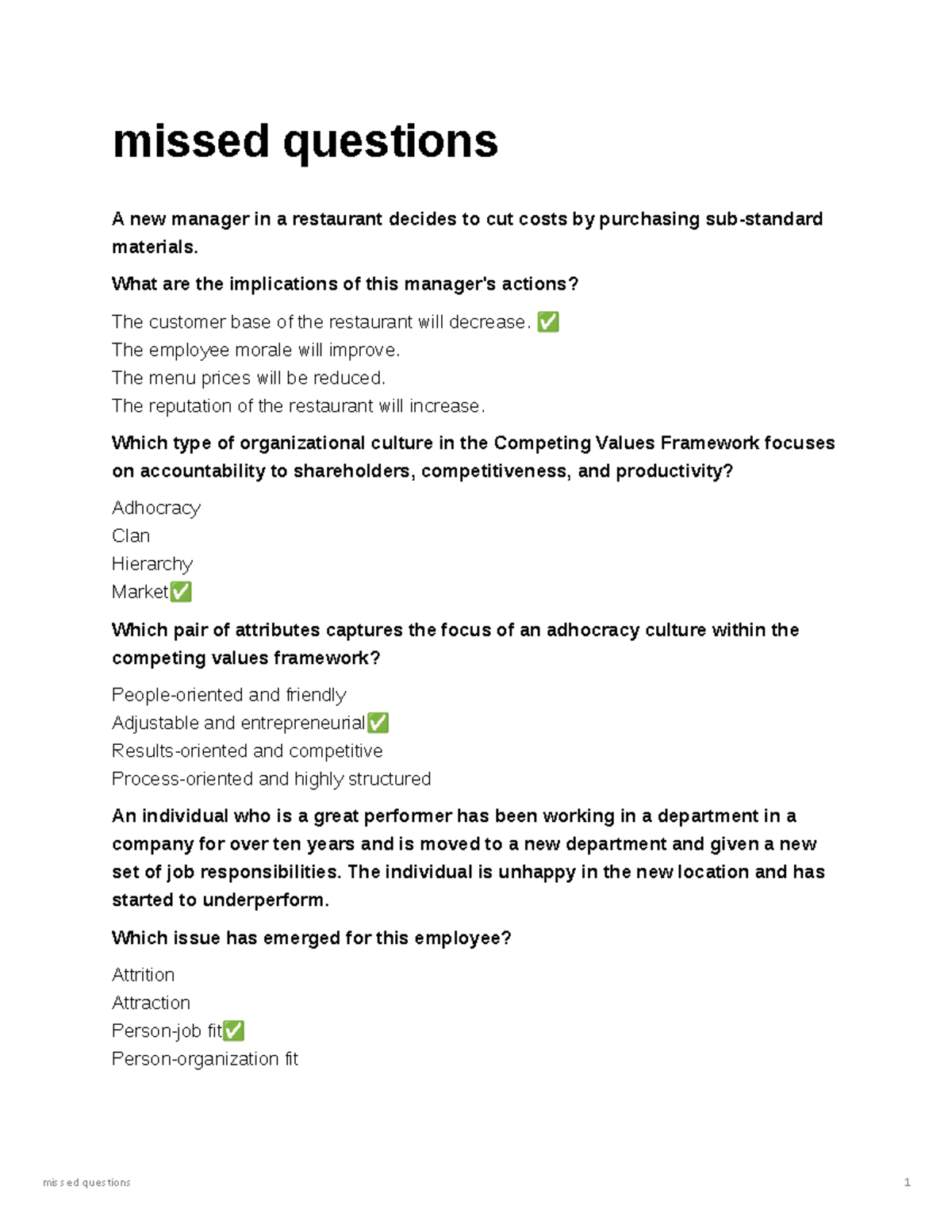 hard questions on pa most people miss - missed questions A new manager ...